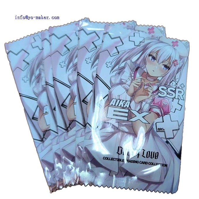 Custom booster pack foil bag for 10 trading cards