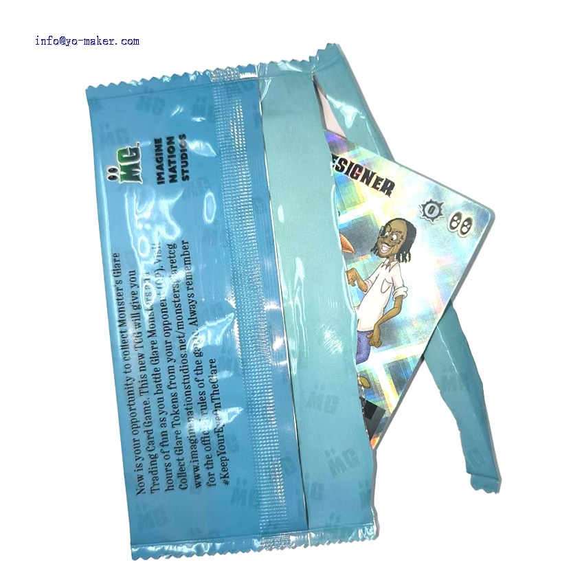 Custom booster pack foil bag blind bag for TCG trading cards